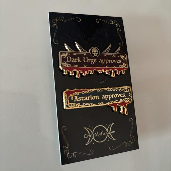 BG3 Companion Approval Badge Enamel Pins | Astarion, Karlach, Gale ...