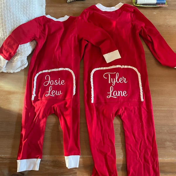 Monogrammed Pajamas, Girls Personalize Pajamas, Boys Monogram Pajamas ...