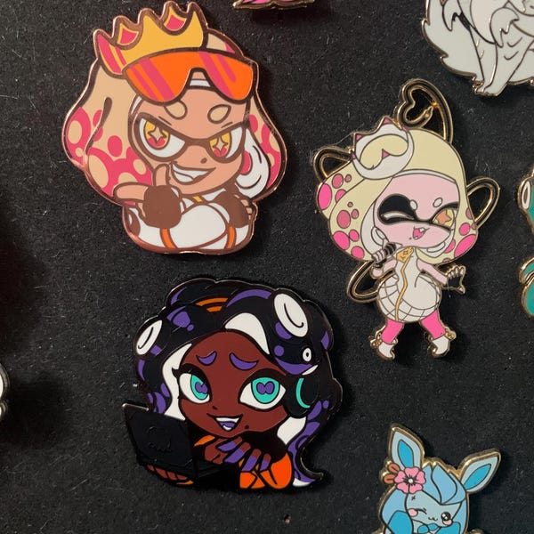 Splatoon Side Order Enamel Pins - Etsy