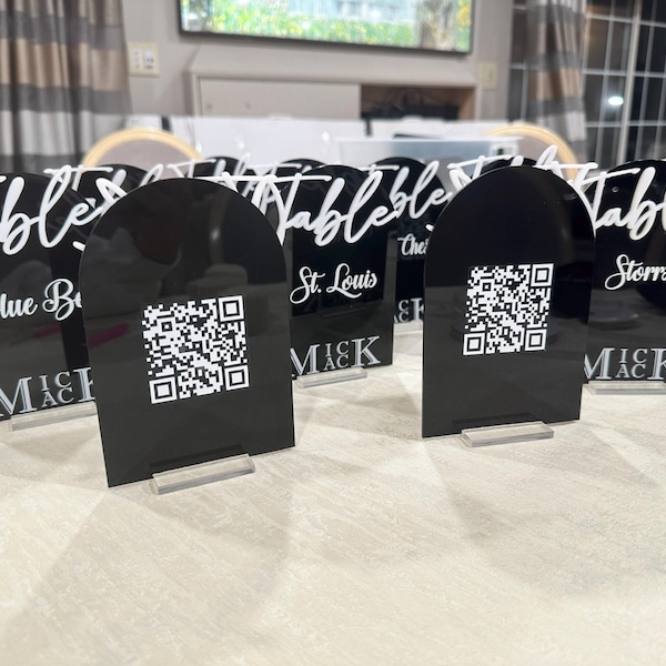 Acrylic QR Codes Sign for Social Media Promotion Handmade Acrylic Sign ...