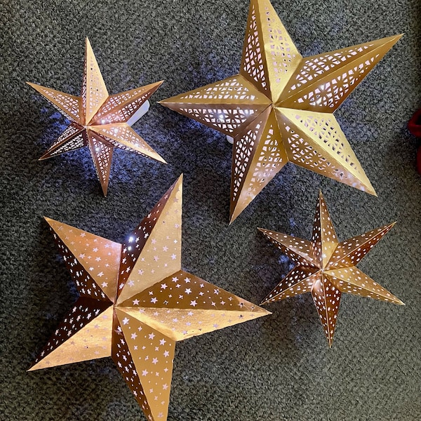 Paper Star Lantern W Tiny Stars - SVG CUTTING FILE Pdf Special Occasion ...