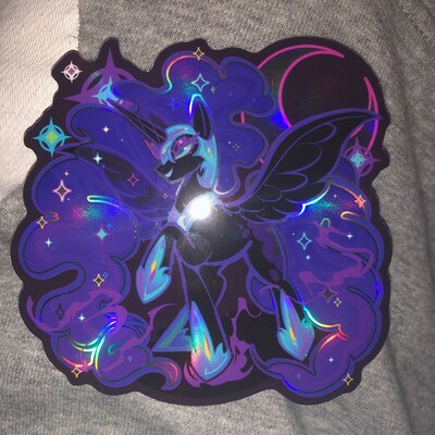 4 X 4 Holographic Nightmare Moon MLP Vinyl Sticker - Etsy