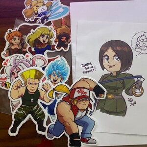 Street Fighter Chibi Vinyl Stickers Chun Li Rainbow Mika Zangief Laura ...