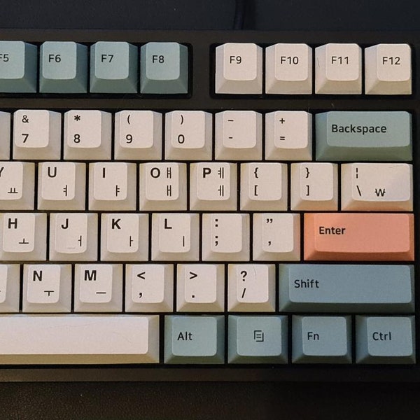 139 Keys Moon Rabbit Korean Keycap Set, Cherry, PBT, Hangul Keycaps Kor ...
