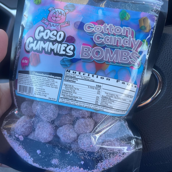 Goso Gummies | Cotton Candy + Sour Blue Razz Gushers 12oz Variety Pack - Etsy