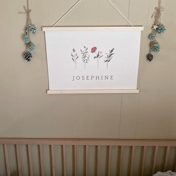 Personalized Girl Name | Fabric Wall Hanging | Nursery Decor | Eleanor ...
