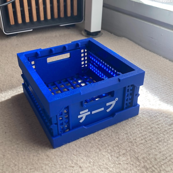 Compact Cassette Tape Japanese Collapsible Recycling Crate (handmade ...