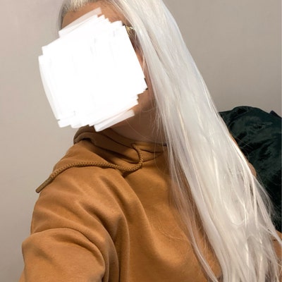 Unisex Snow White Long Fringe Bangs Short Straight Layered Cosplay Wig ...