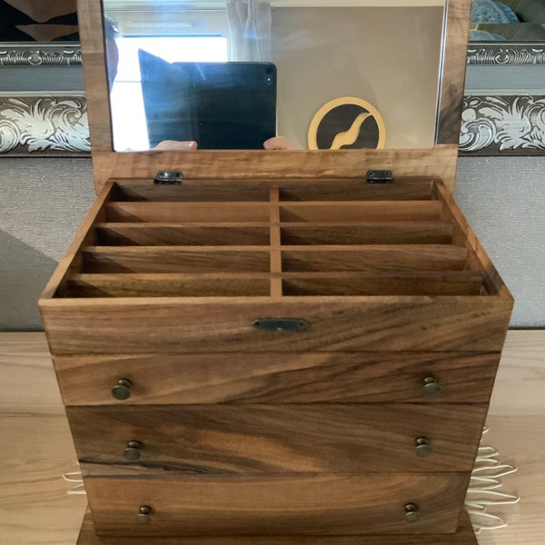 Wood Watch Box for Him Personalized Gift Watch Case, Stylish Rustic ...