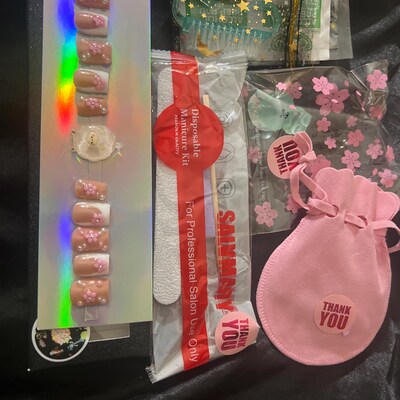 Cherry Colita 3D Cherry Tiger Print Aura Design Press Ons - Etsy