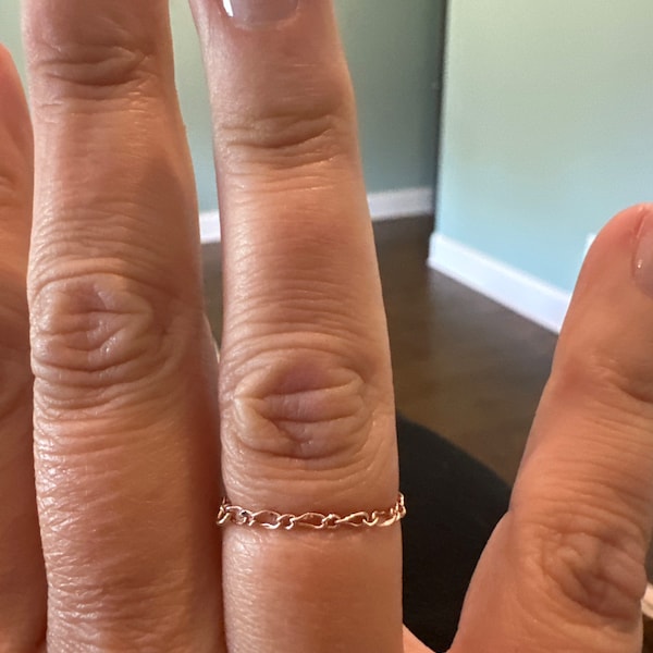 Permanent Chain Ring Mother's Day Gift 16K Gold Rings Gift for Her ...