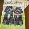 Personalized Watercolor Hydrangea Spaniel Crest Garden Flag | Boykin ...