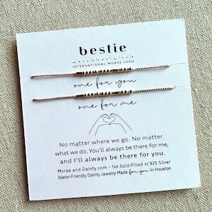 Bestie Morse Code Bracelet or Personalize With Any Custom Word in Morse ...