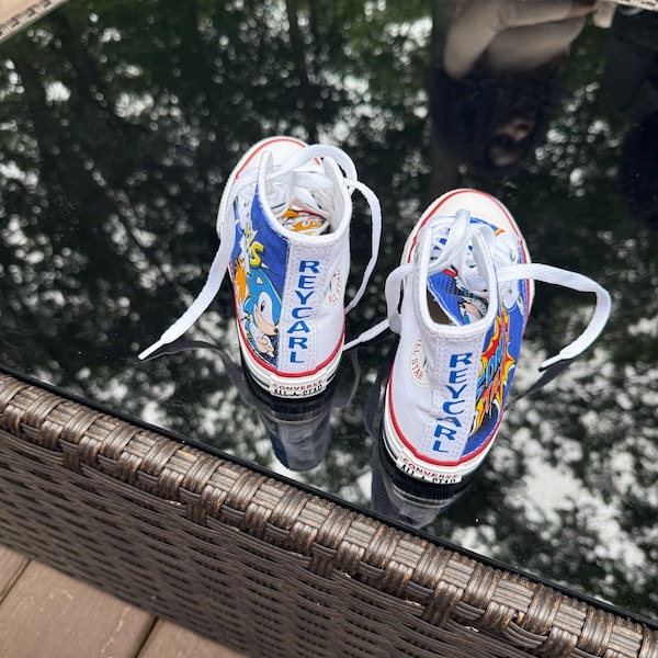 Custom Sonic & Tails Converse: Personalized Birthday Sneakers - Etsy