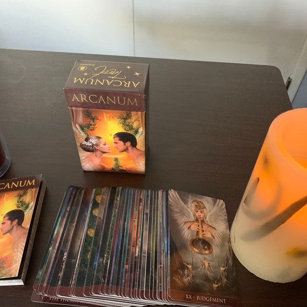 Arcanum Tarot Cards & Guidebook Set Oracle Card Deck Book Kit Fantasy ...