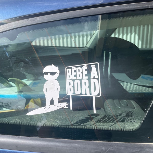 Car Sticker Baby on Board Sign Skateboarding, Skater BOY, Vinyl on ...
