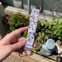 Moo Mood Key Fob / Cow Print / Wristlet / Key Chain / Wrist - Etsy ...