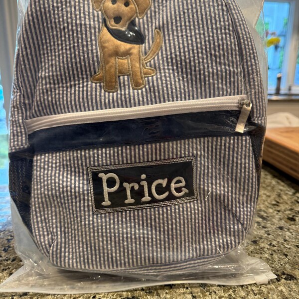 Personalized Seersucker Backpack, Faux Smocked Backpack, Girl Birthday ...