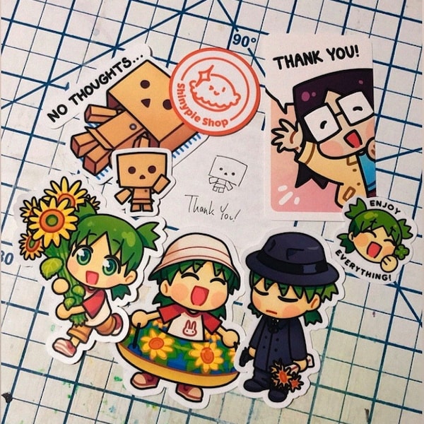 Cute Danboard Sticker Set, No Thoughts Head Empty, Danbo Sticker, Smol ...