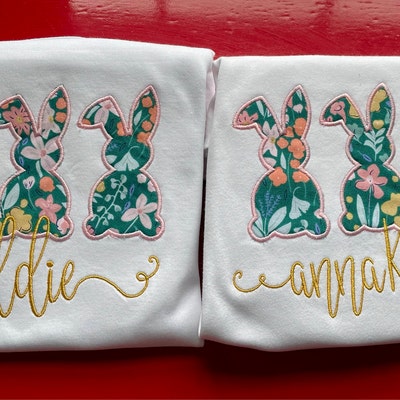 Instant Download Easter Bunny / Rabbit Applique Machine Embroidery ...