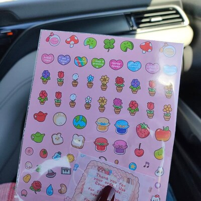 Cleffa Pink Friends Deco Sticker Sheet Cute Kawaii Aesthetic Nostalgia ...