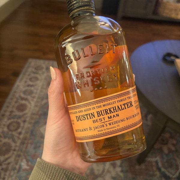 Personalized Bulleit Bourbon Label Bottle | Custom Bulleit Bourbon Gift ...