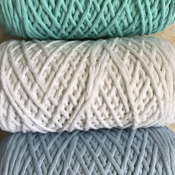 4mm 120 Metres Macrame Cord // Natural Ecru // Macrame Rope // Single ...