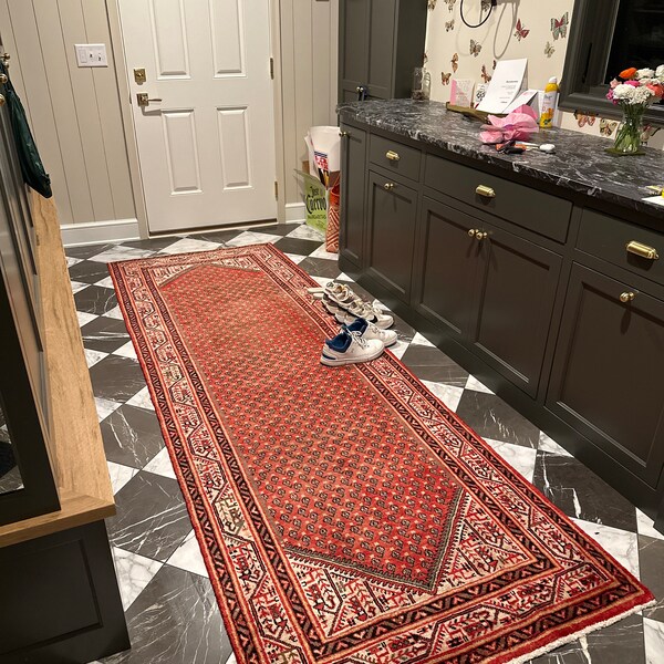 3x6 Vintage Runner Rug, Blue Turkish Runner Rug, 3x6 Oushak Runner Rug ...