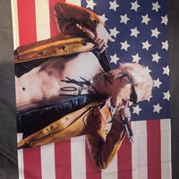 BTS Suga Long Hair Photo Flag Banner, Agust D Suga American Flag ...