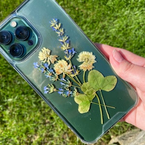 Pressed Flowers Hydrangea Violet Phone Case Iphone 12/12 Pro/ - Etsy