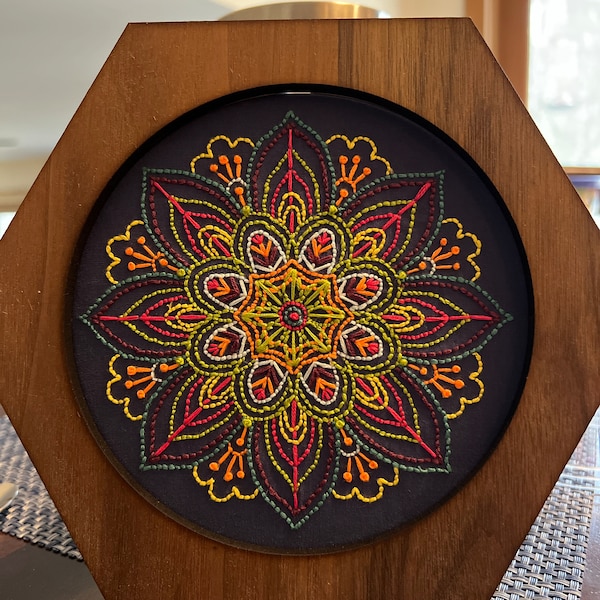 Hexagon Embroidery Hoop Frame: Wood Display for Cross Stitch Art - Etsy UK