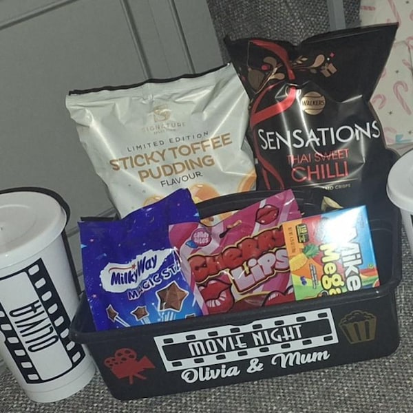 Personalised Movie Night Box, Family Time, Date Night, Girls Night ...