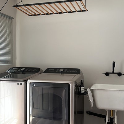 Wall / Ceiling Mounted Clothes Drying Rack, Clothes Airer, Hanging ...