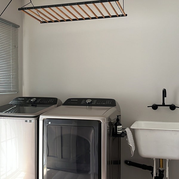 Wall / Ceiling Mounted Clothes Drying Rack, Clothes Airer, Hanging ...