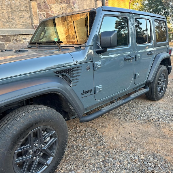 Mountains & Trees Fender Vent Vinyl Decal Sticker Fits Jeep Wrangler Jl ...