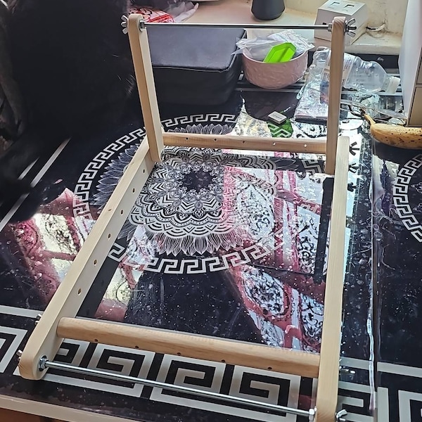 Adjustable Upright Wood Bead Loom, Loom Beadwork, Tapestry Loom, Loom ...