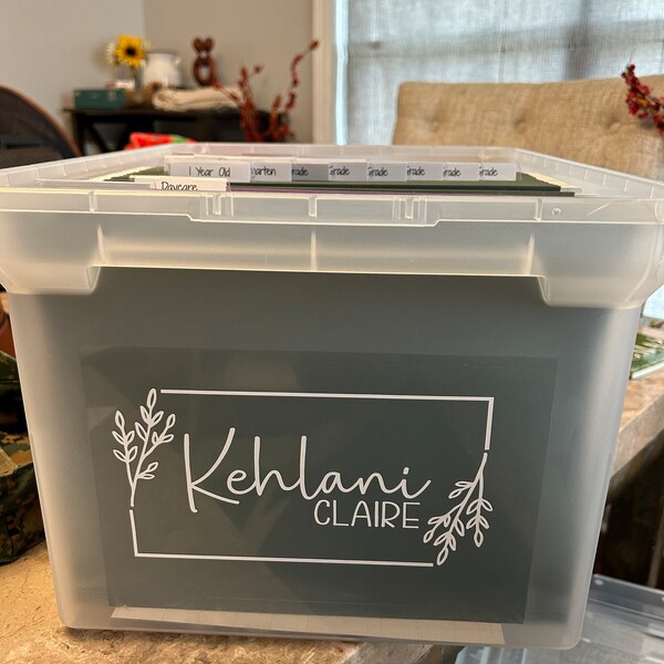 Kids File Box , Milestone Tote , Memory Box , Organization School Box ...