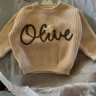 Custom Hand Embroidered Baby Sweaters - Etsy Canada