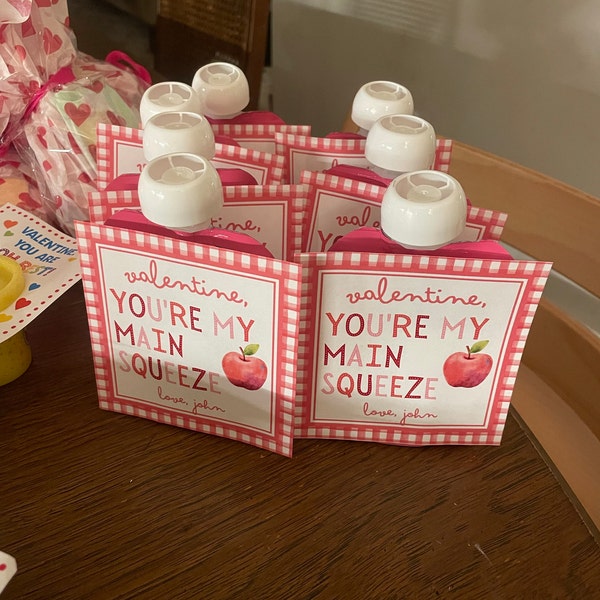 Printable Valentines Day Card for Kids Valentine Tags, You're My Main ...