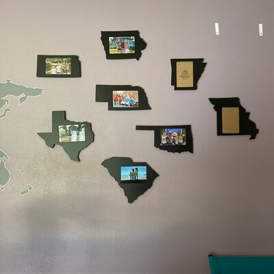 State Shaped 4x6 Picture Frame - Etsy