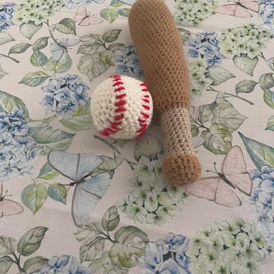 Baseball & Bat Crochet PATTERN ONLY Pdf DOWNLOAD Amigurumi Crochet ...