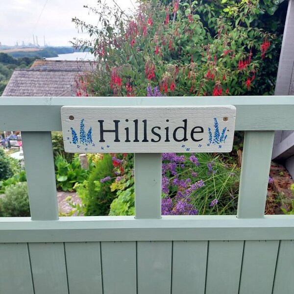 Personalised Painted Wooden Sign for House Garden Gate Outdoor Door ...