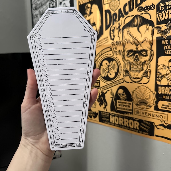 Dark Forest Note Pad Spooky Cute Goth Stationery - Etsy