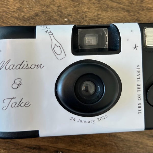 WRAP ONLY B&w Custom Kodak Disposable Camera Wrap Custom Camera Sticker ...