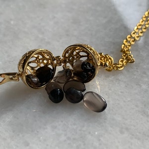 Healing Stone Cage Locket Pendant Gold EGG Pendant, Gemstone Diffused ...