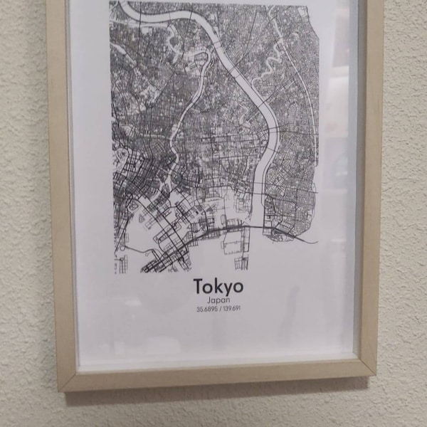 Custom City Map, Minimalist, Any Town, Any City, Personalized Map ...