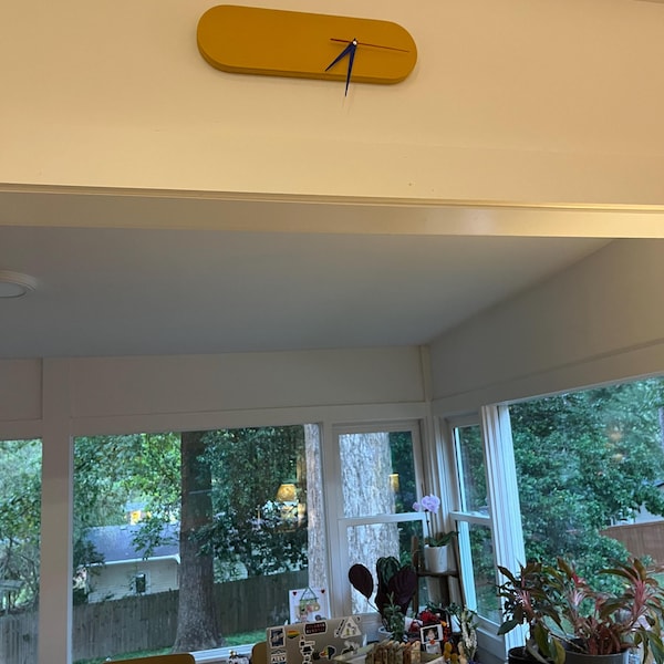 OBLONG CLOCK - Medium - Modern Wall Clock - Choice of Color! - Etsy