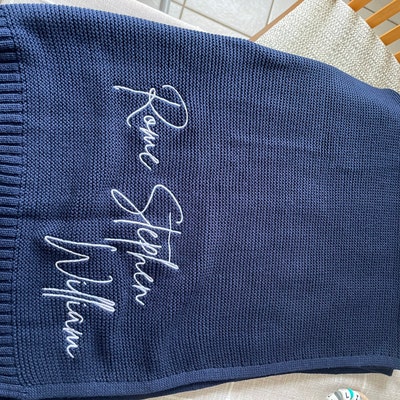 Embroidered Name Baby Blanket / Soft Custom Personalized Baby Blanket ...