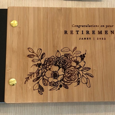 Retirement Guest Book Personalized Retirement Gift Congratulations on ...