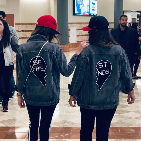 12" Best Friends Back Patches * Iron on Large Custom Embroidery for ...